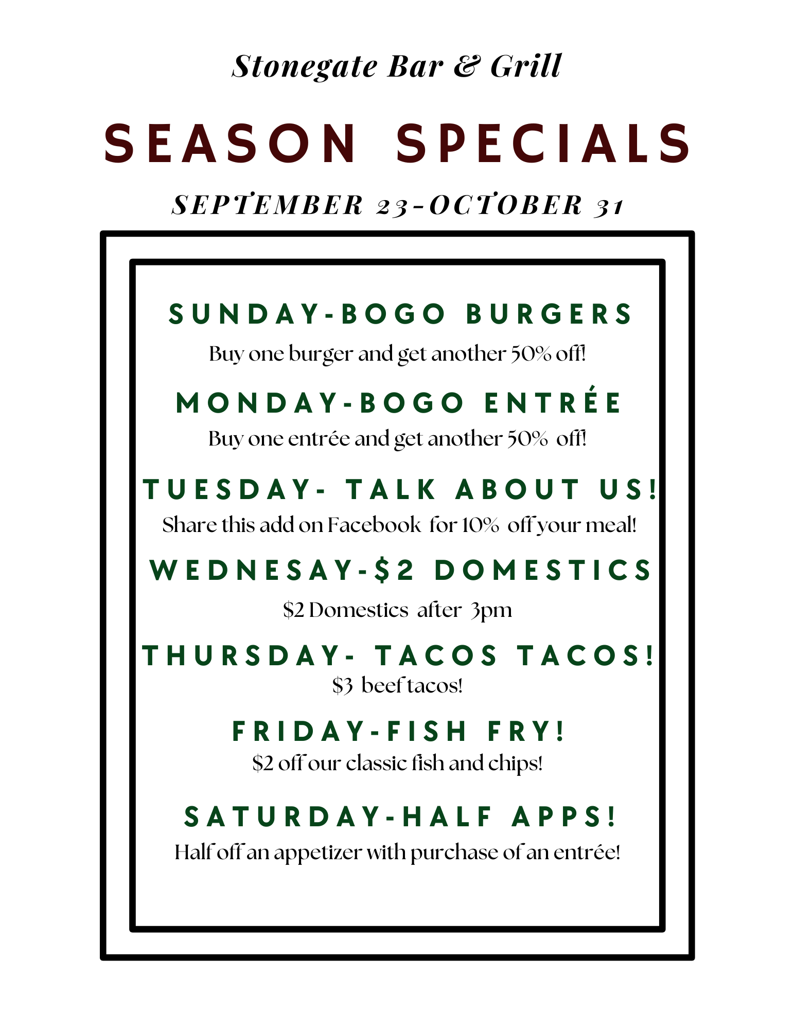 Bar & Grille - Stonegate Golf Club